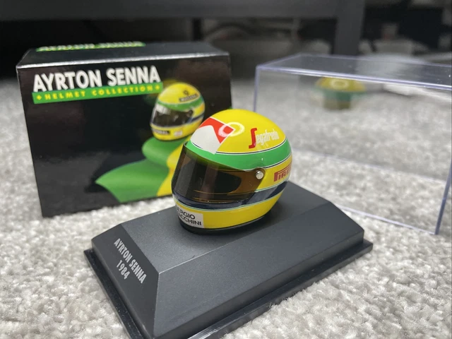 MINICHAMPS DIECAST 1/8 Ayrton Senna Collection Helmet 1984 Grand Prix ...