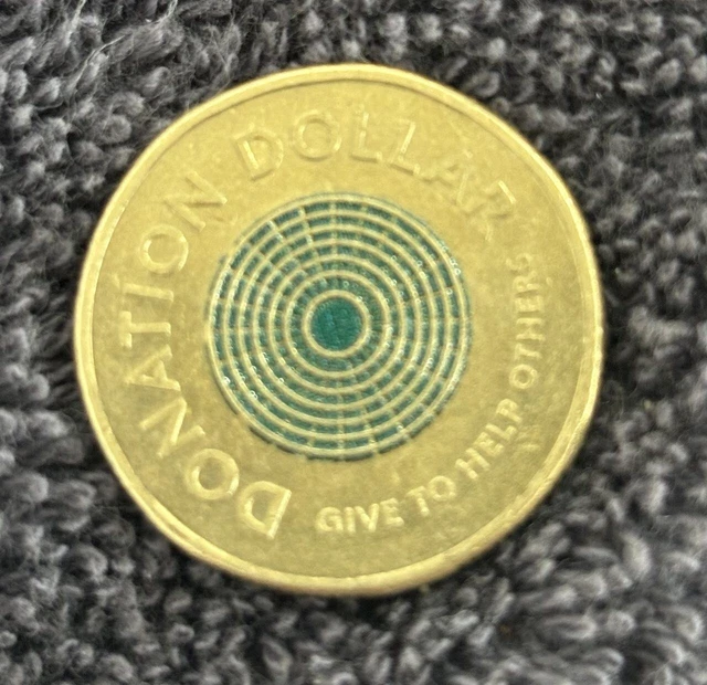 2020 AUSTRALIAN COLOUR Green $1 One Dollar Donation JC Initials RARE ...