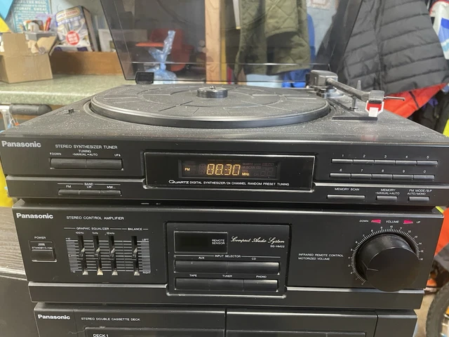 PANASONIC HIFI STACK Tower Stereo System 90s With Turntable & CD Player ...