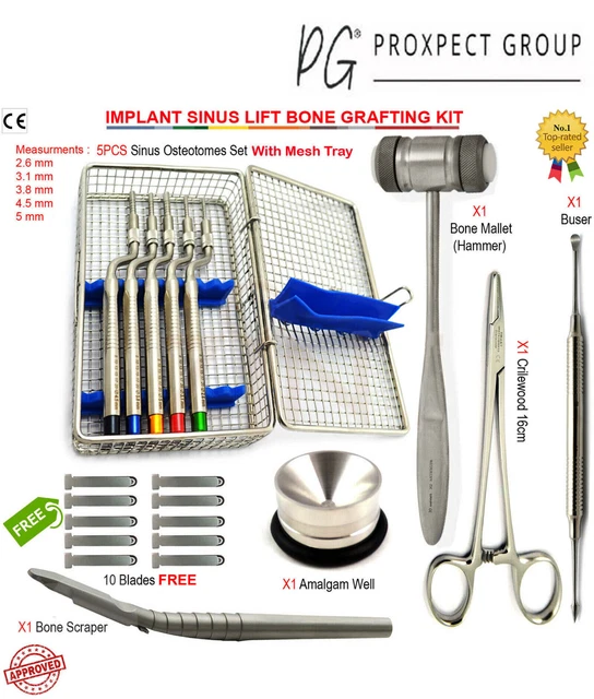 DENTAL IMPLANT BONE Scraper Crilewood Grafting Surgery Instrument ...