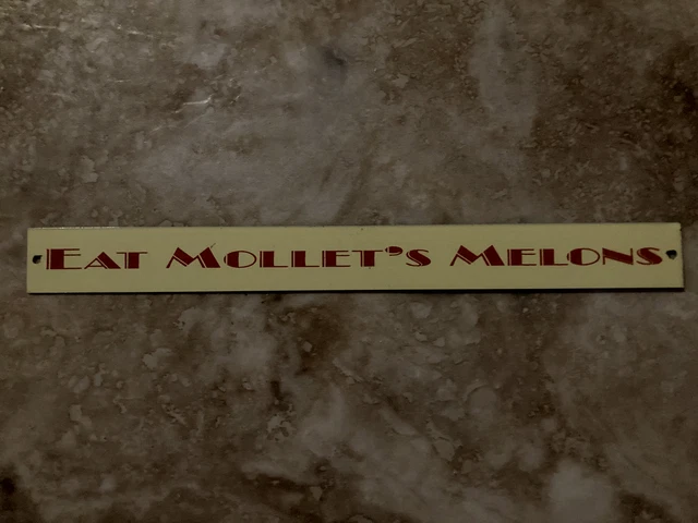 NEW OLD STOCK Vintage original MOLLET'S Melons Sign Rare 1940's Painted ...