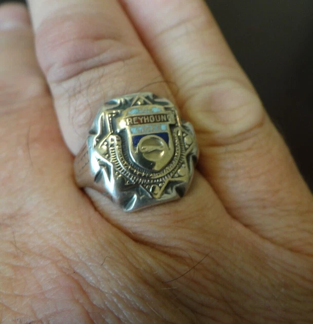 VINTAGE GREYHOUND LINES 10K Gold & Sterling Silver Bus Driver Service ...