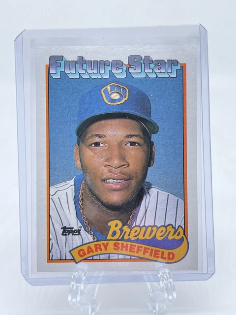 1989 TOPPS GARY Sheffield Future Stars #343 recrue RC brasseurs de ...