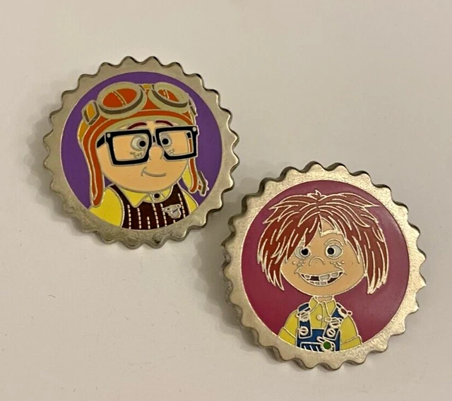 DISNEY PIXAR'S UP pins - Carl and Ellie as Kids Bottle Caps set £11.99 ...