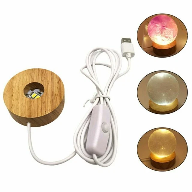 LIGHT BASE WOODEN LED Light Display Stand Lamp Holder UK £5.45 ...