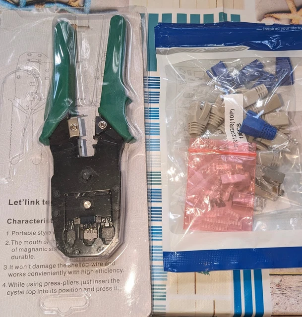 PINZA CRIMPATRICE CONNETTORI Rj45 Rj11 Rj12 Lan Cavo Ethernet Rete Ruter Pc Tel EUR 9,99 ...