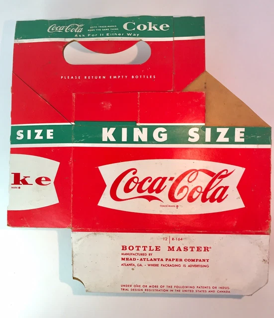 COCA-COLA COKE KING Size Bottle Master Cardboard Six Pack EUR 11,51 ...