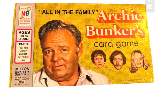VINTAGE ALL IN the Family- Archie Bunker Card Game- 1972 Milton Bradley ...