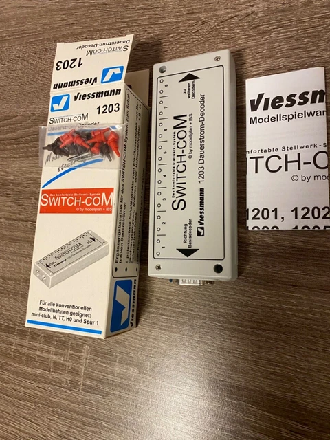 VIESSMANN 1203 SWITCH-COM Dauerstrom-Decoder Modellbahn Steuerung H0 N ...