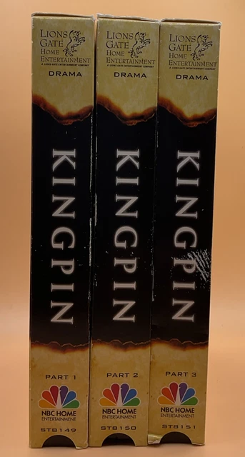 KINGPIN VHS 2003 3 Tape Set NBC TV Mini-Series **Buy 2 Get 1 Free** £13 ...