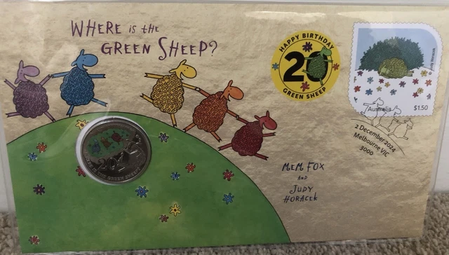 2024 20C COLOURED Coin Where is the Green Sheep? 20th Anniversary PNC ...