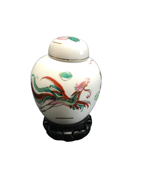 VINTAGE CHINESE GINGER jar 20th century dragon chinese porcelain £67.03 ...