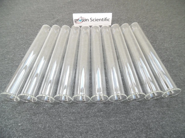 GLASS TEST TUBES 10 x Kimble Brand 16mm x 125mm With Rims ( Pack of Ten ...