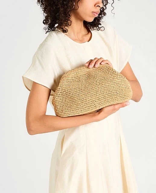 COS AUTENTICA NUOVA CLUTCH CON CORNICE - RAFIA Beige Nuova con ...