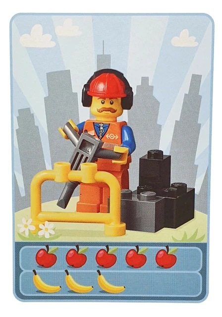 LEGO CITY CONSTRUCTION Workers with Compressed Air Hammer and Barrier ...