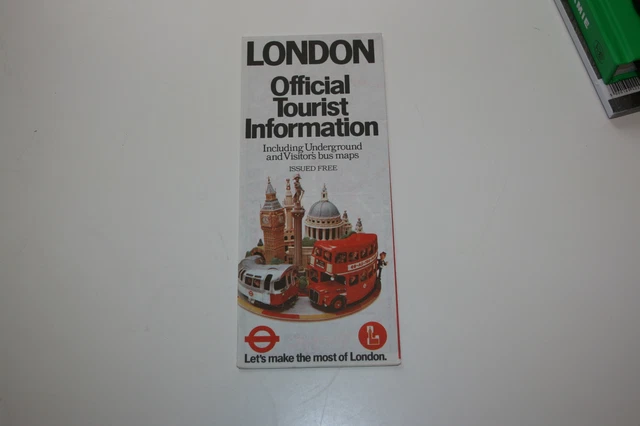 LONDON TRANSPORT TOURIST Guide Bus Tube Street Map - April 1980 £4.00 ...