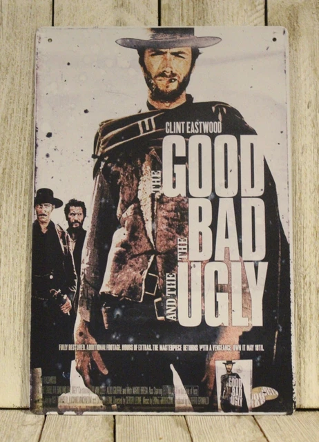 THE GOOD BAD and Ugly Tin Metal Sign Movie Poster Vintage Style Clint ...