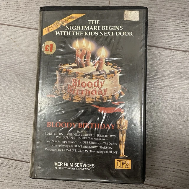 BLOODY BIRTHDAY HORROR VHS Tape Collectible Very Rare Pre Cert Ex ...
