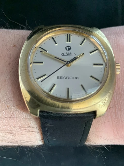 ROAMER SEAROCK VINTAGE Wristwatch gold plated c1970s Manual Wind £100. ...