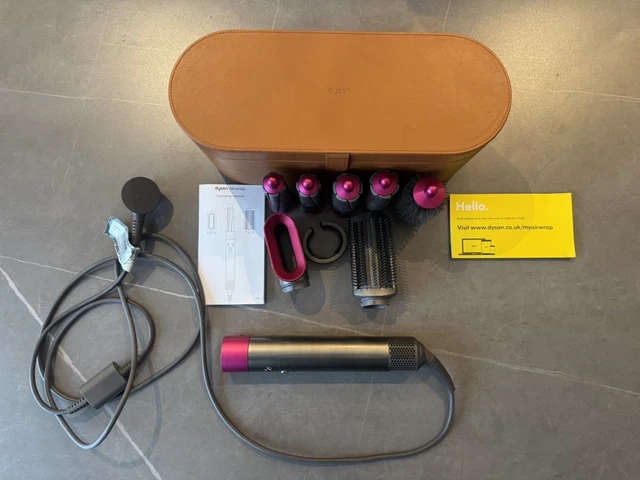 DYSON AIRWRAP MULTI-STYLER Complete Set Nickel & Fuchsia - Excellent ...