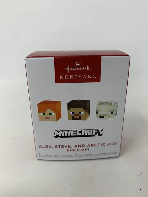 HALLMARK KEEPSAKE 2025 Minecraft Alex, Steve and Arctic Fox Mini ...