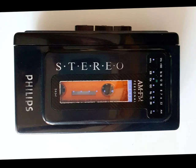 VINTAGE PHILIPS D6541 Walkman Stereo Radio Cassette Player Working ...