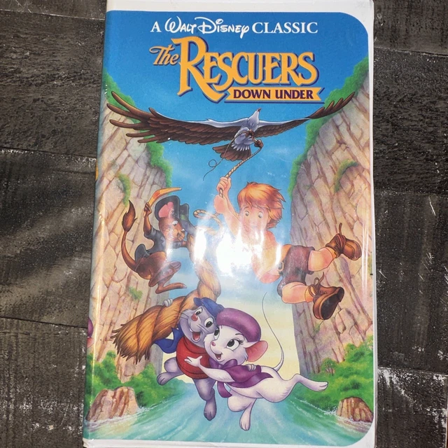 THE RESCUERS DOWN Under (VHS, 1991) #1142 Disney Black Diamond - NEW ...