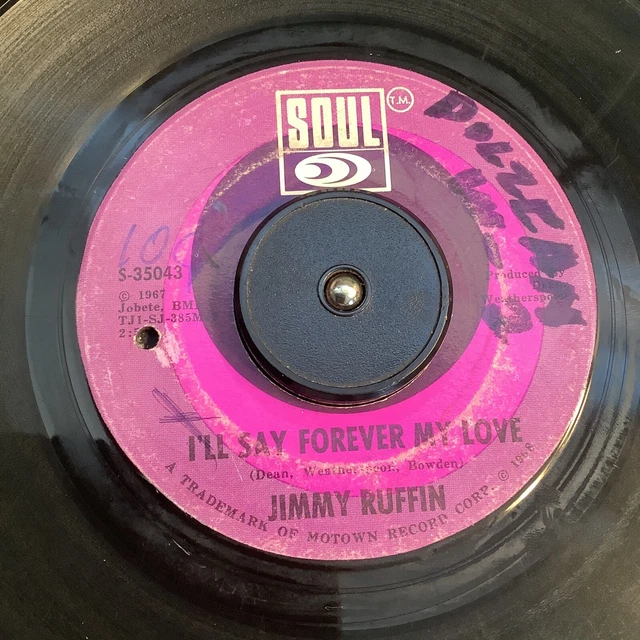 JIMMY RUFFIN 45 tours « I'll Say Forever My Love » 1968 années 60 ...