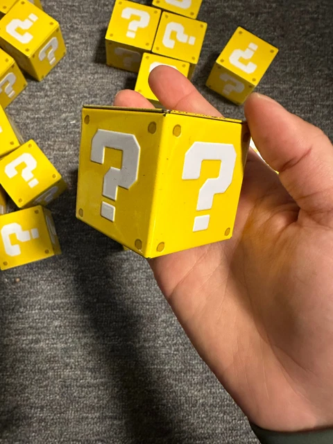 SUPER MARIO BROS Question Mark Mystery Coin Box - Empty - LOT of 23 ...