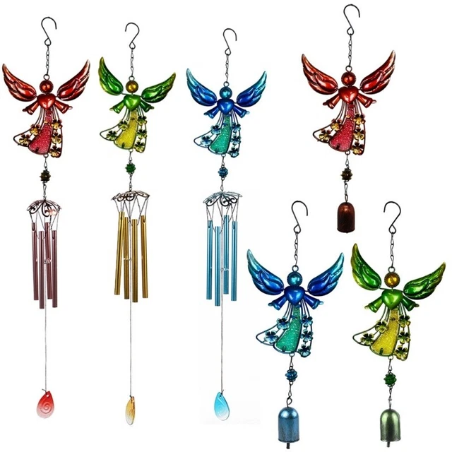 METAL ANGEL WIND Chimes Decorative Hanging Ornament Home Garden Decor ...