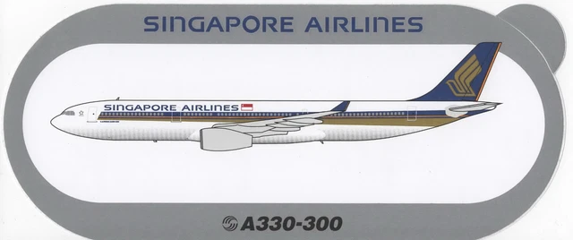 ~ SINGAPORE AIRLINES ~ Airbus A330-300 Sticker / Decal ~ VERY RARE ...