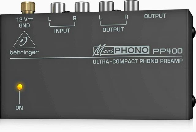 BEHRINGER ULTRA COMPACT Phono Preamp Mains Powered Old Turntables Pre ...