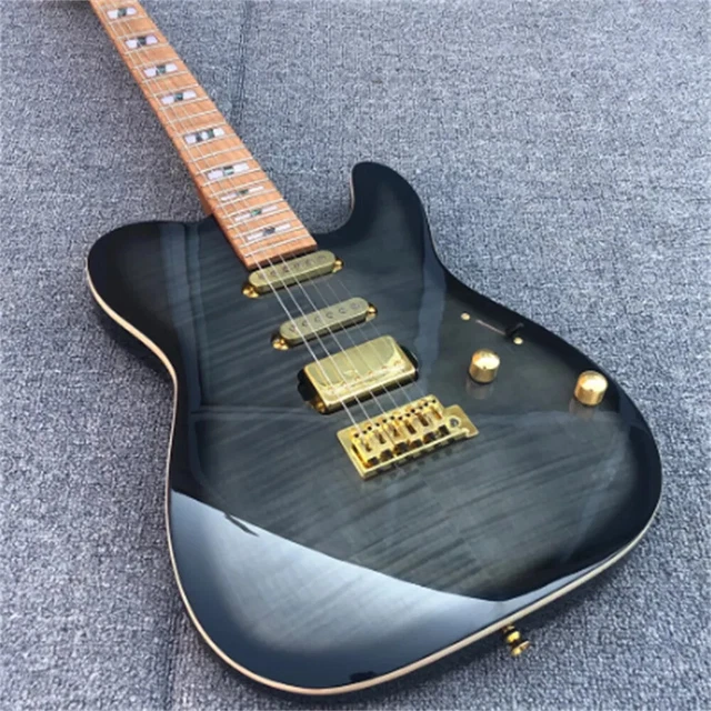 6-STRING ELECTRIC GUITAR Maple Neck,Abalone Inlay,Tiger Maple Veneer ...