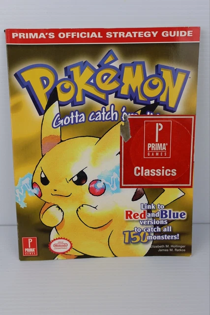 POKÉMON YELLOW PRIMA'S Official Strategy Guide Pikachu Edition Nintendo ...
