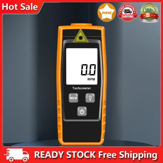 RPM TACH SPEED Meter Data Hold Rotational Speed Sensor RPM Gauge for ...