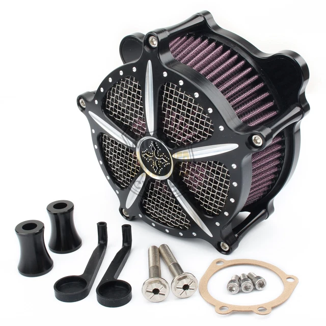CROSS AIR CLEANER Intake Filter Kit For Harley Touring Road Glide ...