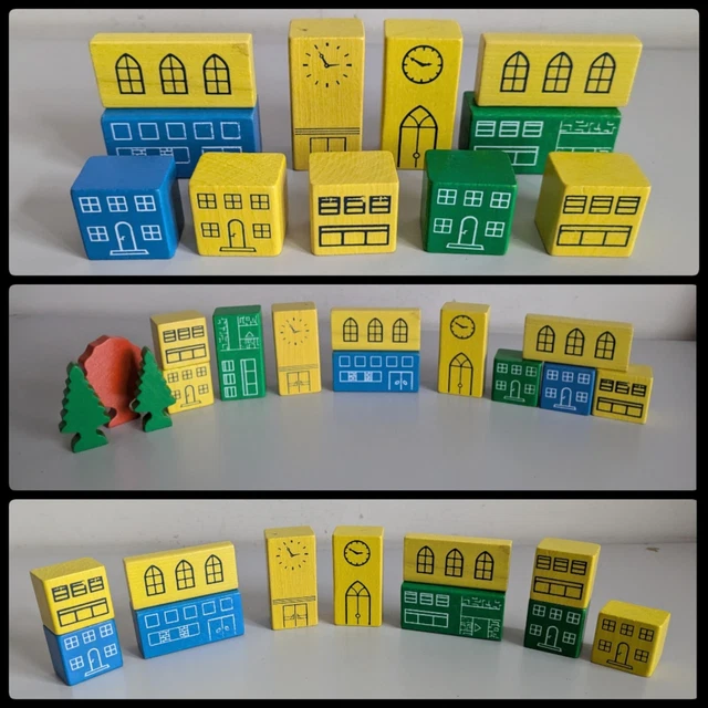 BRIO WOODEN THOMAS Building Block Railway Houses Buildings Bundle For ...