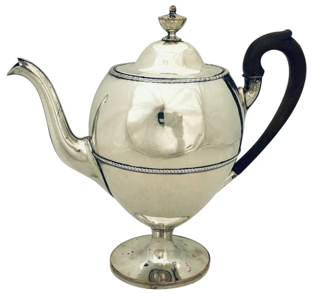 GEORGE III VASE Shaped Old Sheffield Plate Pedestal Coffee Pot, Circa ...