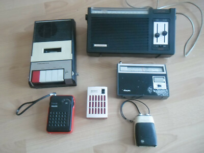 LOTTO N° 5 RADIO ANNI '60-70-80 oggetti elettronici VINTAGE MOLTO RARI ...