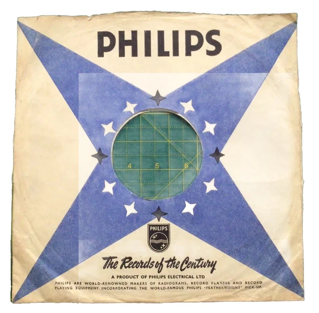 VINTAGE PHILIPS LABEL 10” Record Sleeve For Shellac Records In Good ...