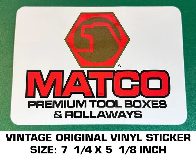 MATCO PREMIUM TOOL Boxes - Vintage Original Vinyl Decal Sticker ...