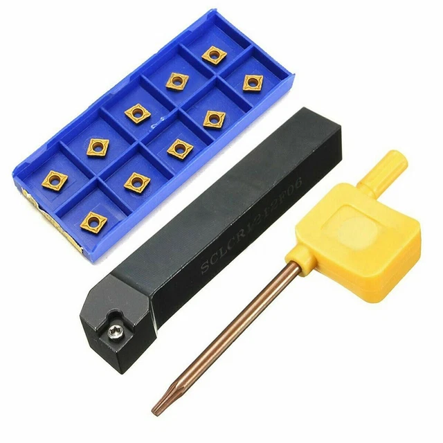 PORTE-OUTIL DE TOURNAGE de tour efficace avec 10 pièces inserts CCMT060204HM VP EUR 27,42 ...