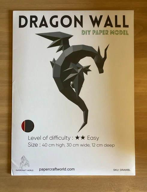 DRAGON WALL DIY Paper Model Papercraft World New $29.99 - PicClick