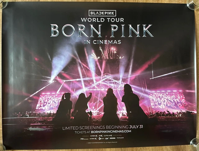 BLACKPINK WORLD TOUR Born Pink Original Cinema Poster UK Quad EUR 11,88 - PicClick IT