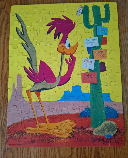 VINTAGE WHITMAN 14& x 18" 100 Piece The Road Runner Jigsaw Puzzle ...