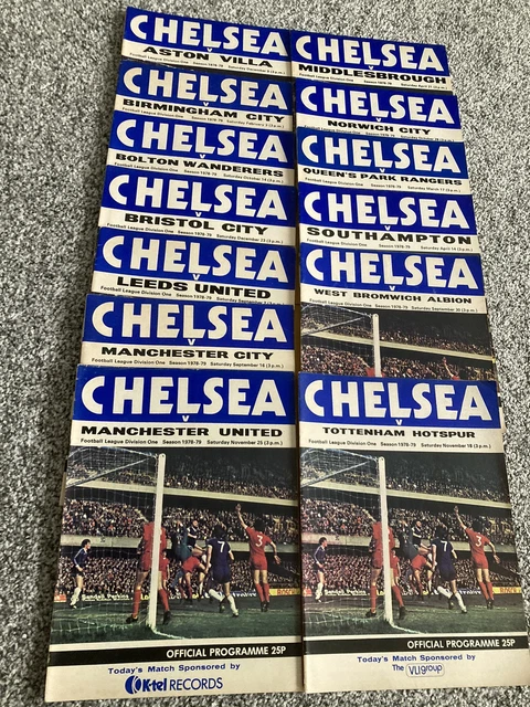 JOB LOT OF 13 Chelsea Home Programmes 1978-79 Season. £6.96 - PicClick UK