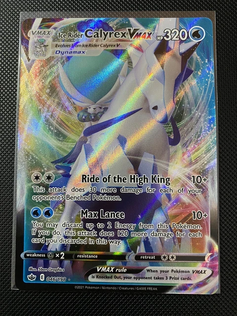 POKÉMON JCG ICE Rider Calyrex VMAX Chilling Reign 046/198 Holo Ultra ...