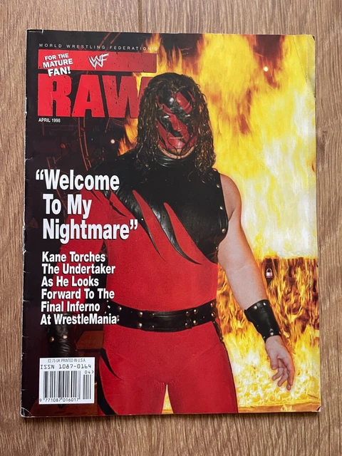 WWF WWE RAW Magazine April 1998 With Double Sided Poster And Fold Out ...