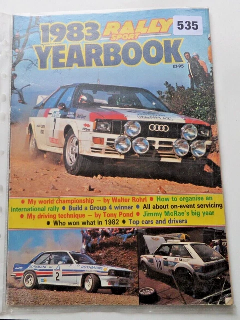 RALLY SPORT MAGAZINE 1983 Yearbook Jimmy McRae Ari Vatanen Walter Rohrl. Rare £14.99 - PicClick UK