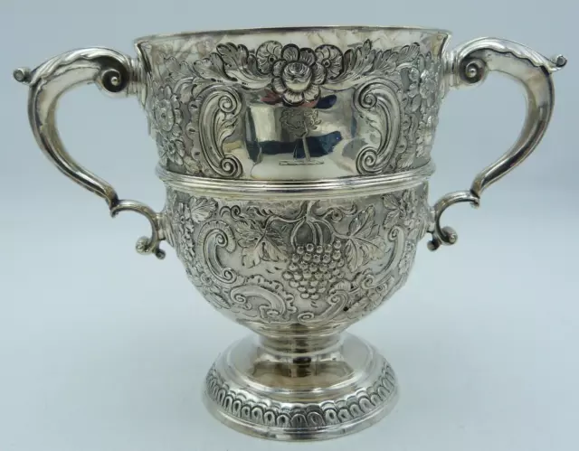 SOLID SILVER IRISH Trophy Cup - 18th Century Dublin c.1729 - George II ...